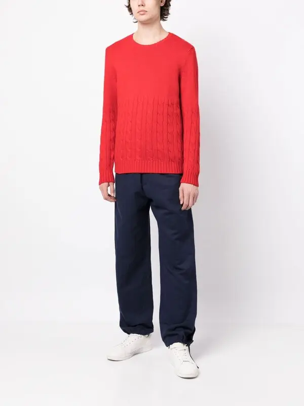 PORTS V Crew-neck Cable-knit Jumper