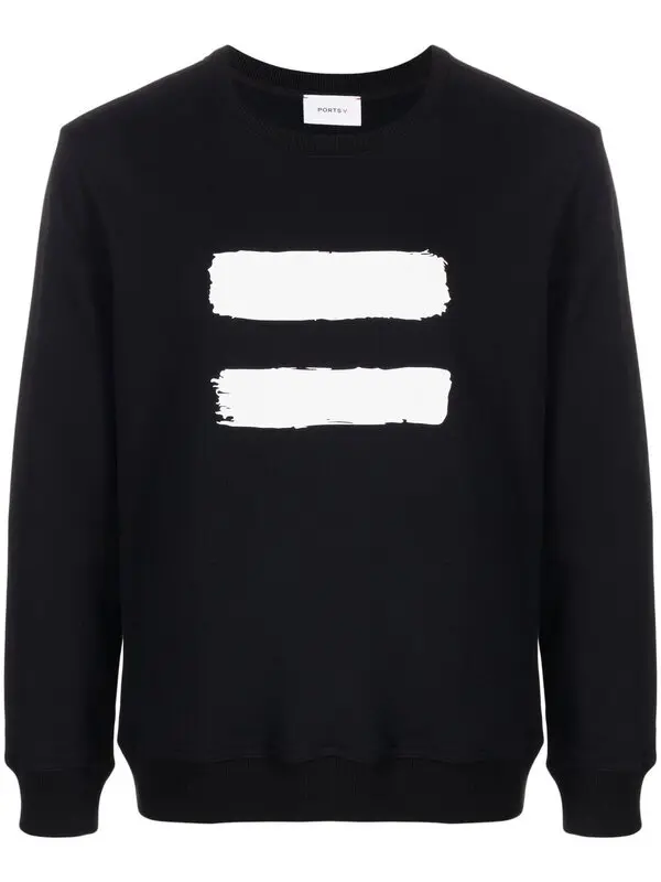 PORTS V Slogan-print Long-sleeve Sweatshirt