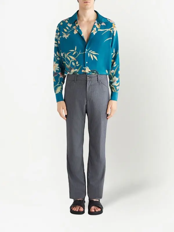 Etro Long-sleeve Floral-print Shirt