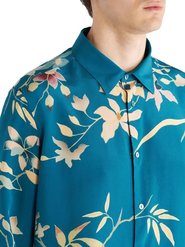 Etro Long-sleeve Floral-print Shirt
