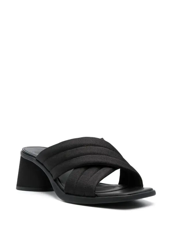 Camper Kiara 60mm Crossover-strap Sandals - Black