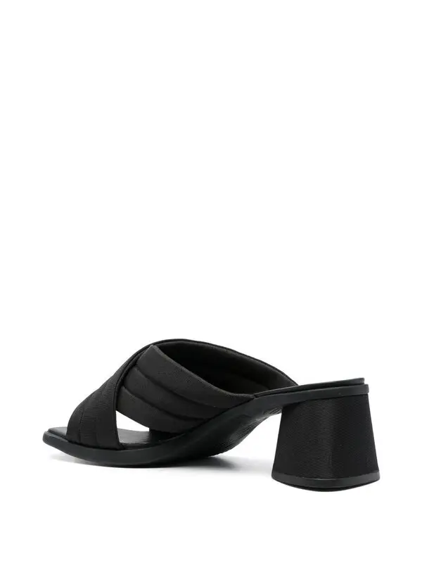 Camper Kiara 60mm Crossover-strap Sandals - Black