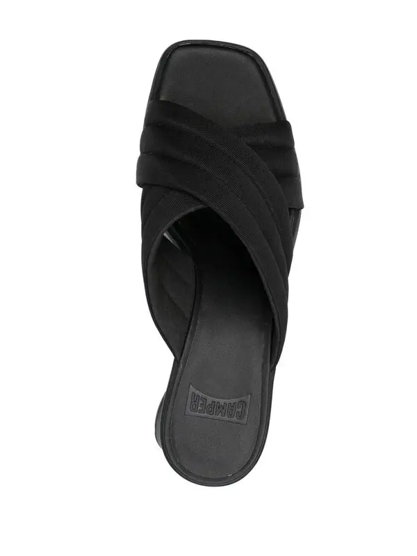 Camper Kiara 60mm Crossover-strap Sandals - Black