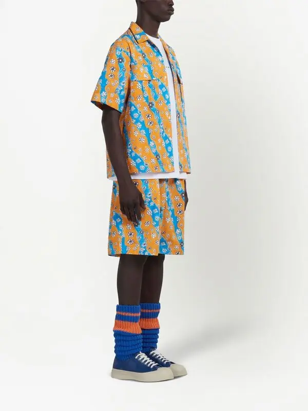 Marni Wave Daisy-print Shorts
