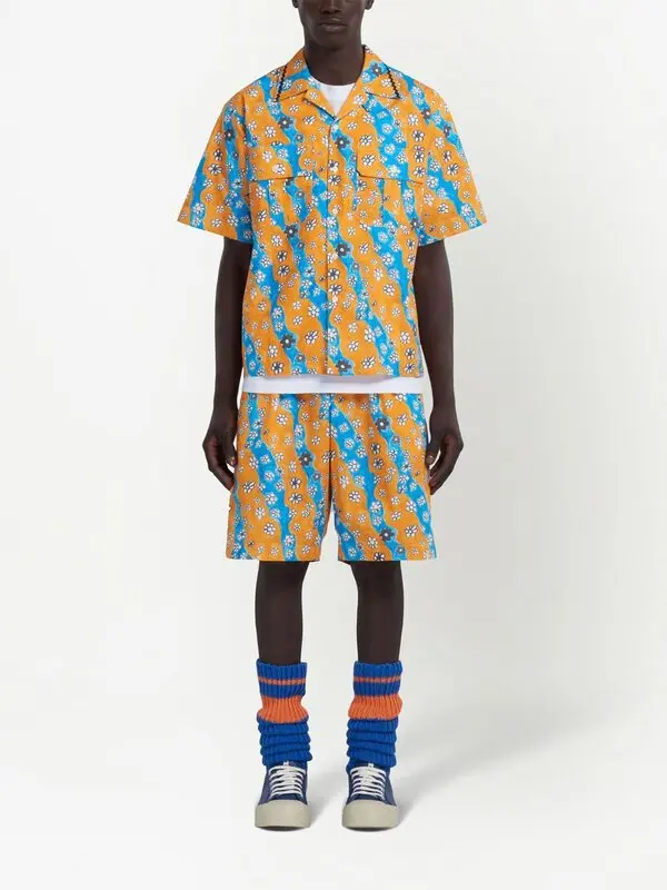 Marni Wave Daisy-print Shorts