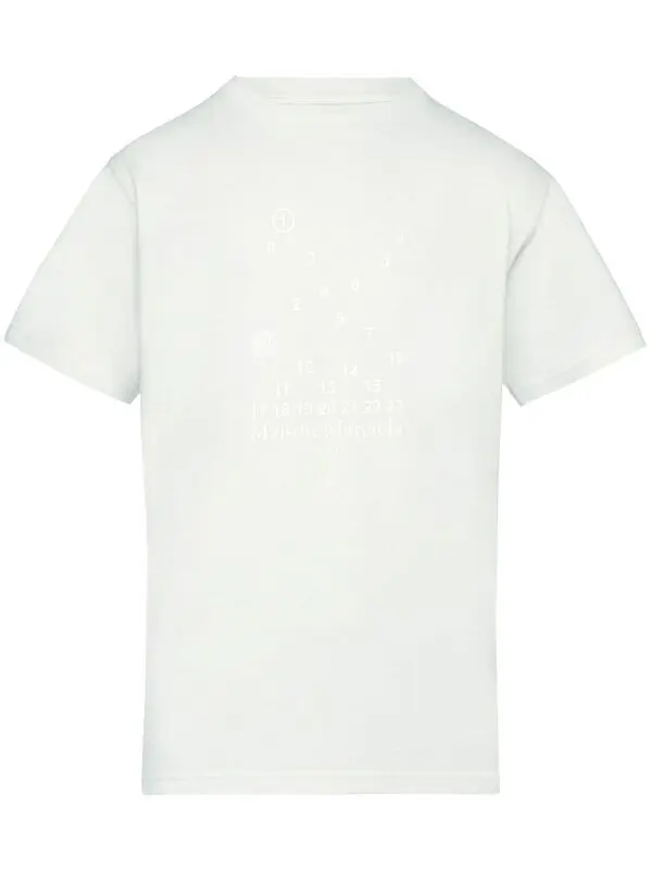 MAISON MARGIELA Numeric Logo-print T-shirt - White