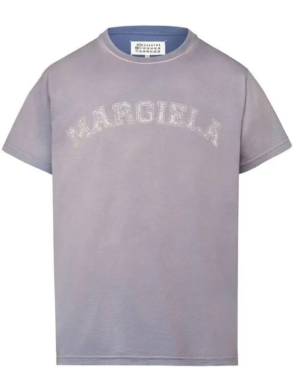 MAISON MARGIELA Logo-print T-shirt - Purple