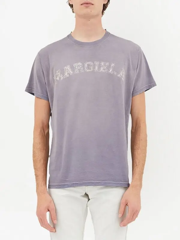MAISON MARGIELA Logo-print T-shirt - Purple