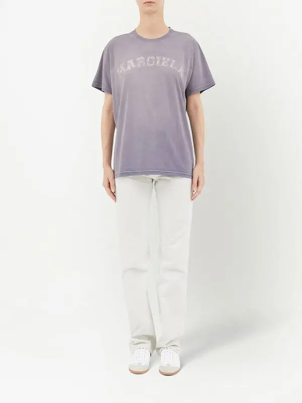 MAISON MARGIELA Logo-print T-shirt - Purple
