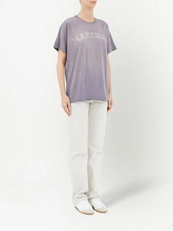 MAISON MARGIELA Logo-print T-shirt - Purple