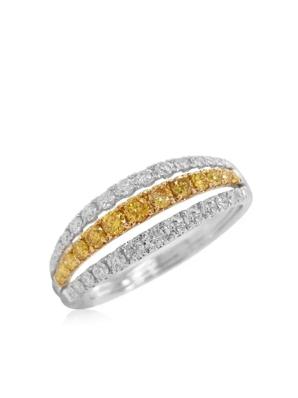 HYT JEWELRY 18kt White Gold Diamond Band Ring