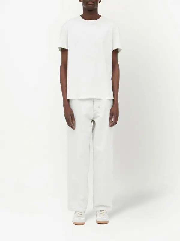 MAISON MARGIELA Numeric Logo-embroidered T-shirt - White