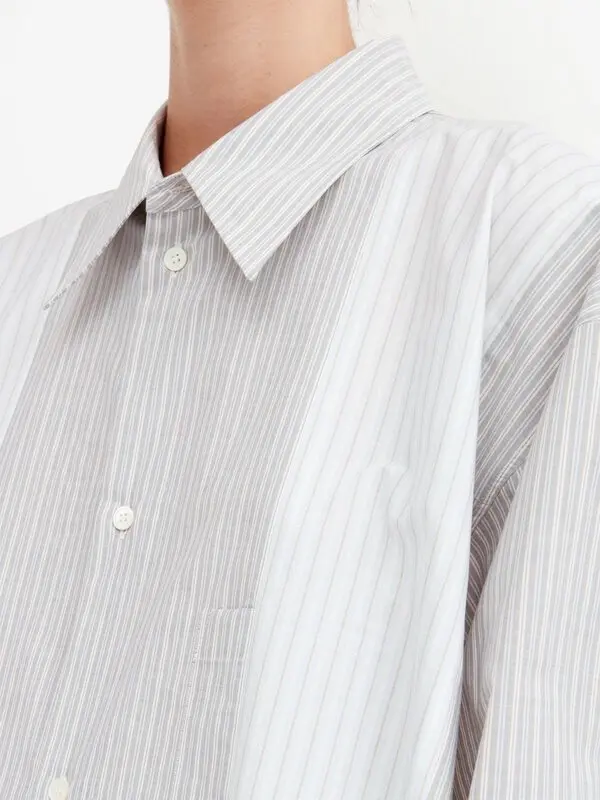 MAISON MARGIELA Striped Cotton Shirt Dress