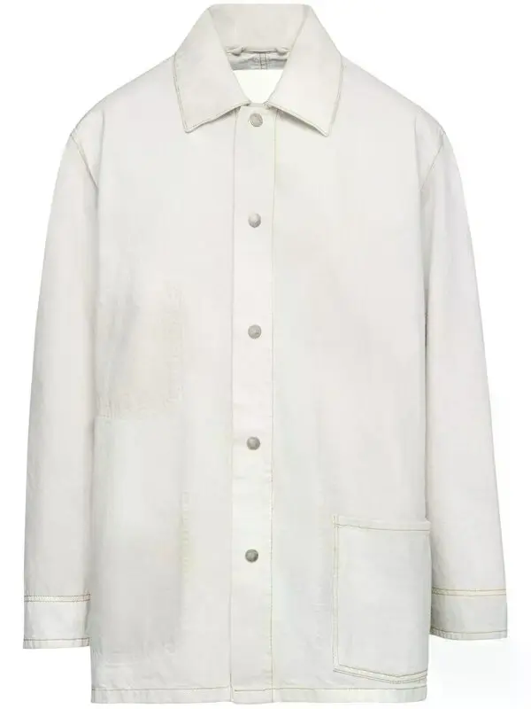MAISON MARGIELA Selvedge Denim Shirt Jacket - Neutrals