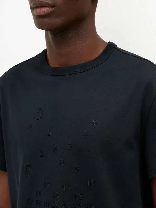 MAISON MARGIELA Numeric Logo-embroidered T-shirt