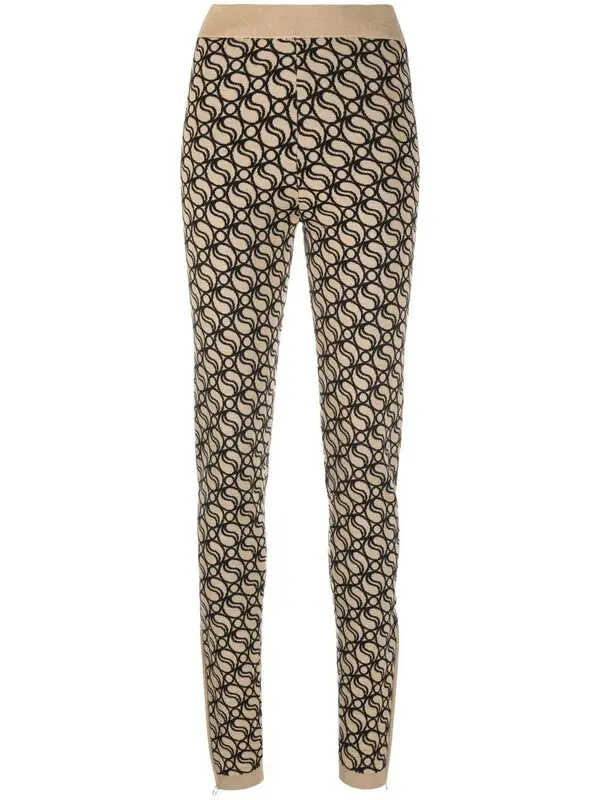 Stella McCartney Wave-pattern Knitted Trousers