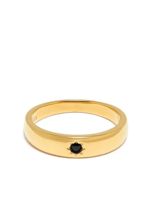 NIALAYA JEWELRY Crystal-embellished Band Ring - Gold