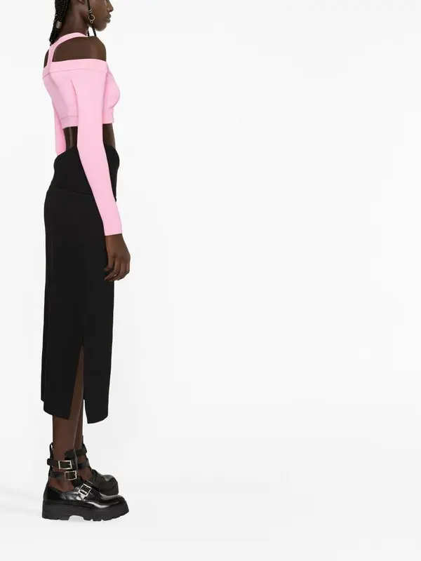 Alexander McQueen Cut-out Knit Top - Pink