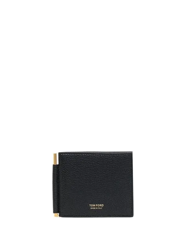 TOM FORD Logo-stamp Leather Wallet - Black