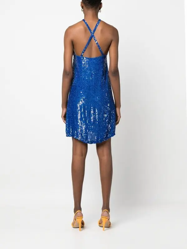 P.a.r.o.s.h Sequin-embellished Halter Mini Dress