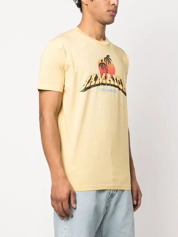 Dsquared2 Graphic-print Short-sleeve T-shirt - Yellow
