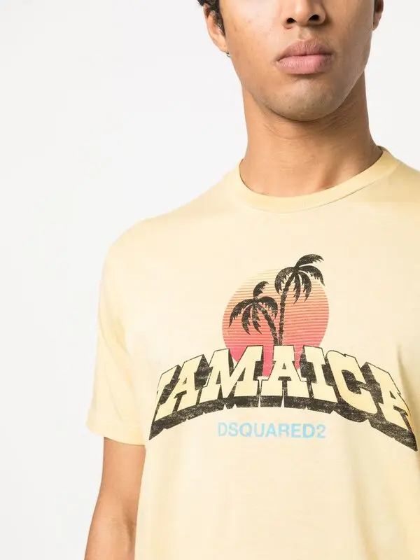 Dsquared2 Graphic-print Short-sleeve T-shirt - Yellow