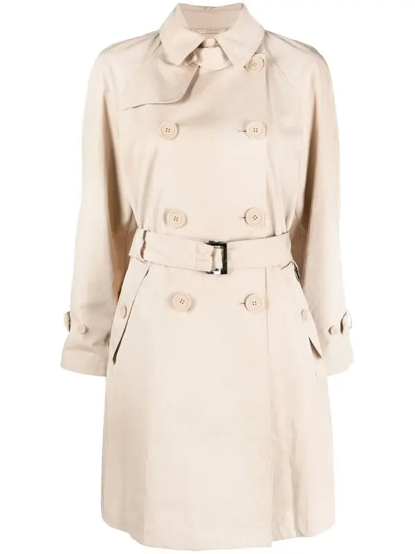 Emporio Armani Belted Trench Coat - Neutrals