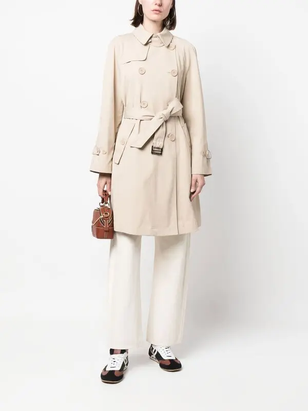 Emporio Armani Belted Trench Coat - Neutrals