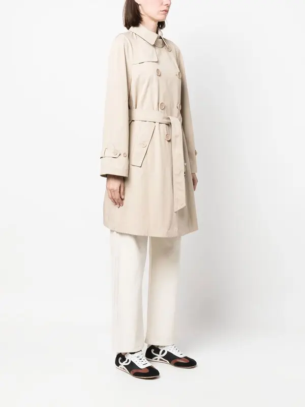 Emporio Armani Belted Trench Coat - Neutrals