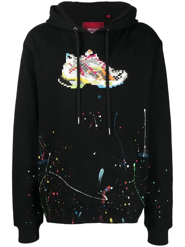 MOSTLY HEARD RARELY SEEN 8-BIT Sneaker-print Hoodie - Black