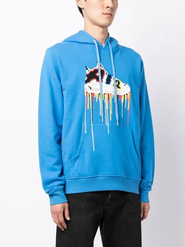 MOSTLY HEARD RARELY SEEN 8-BIT Prism Air Long-sleeve Hoodie - Blue