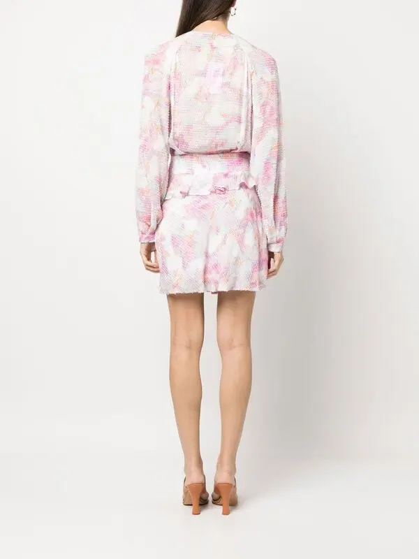 IRO PARIS Textured-finish Floral-print Dress