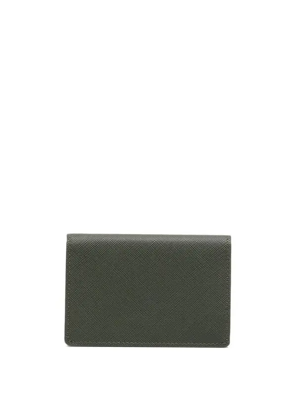 AGNES B. Bi-fold Logo-plaque Wallet - Green
