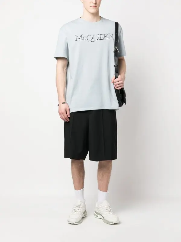 Alexander McQueen Logo-print Cotton T-shirt - Grey