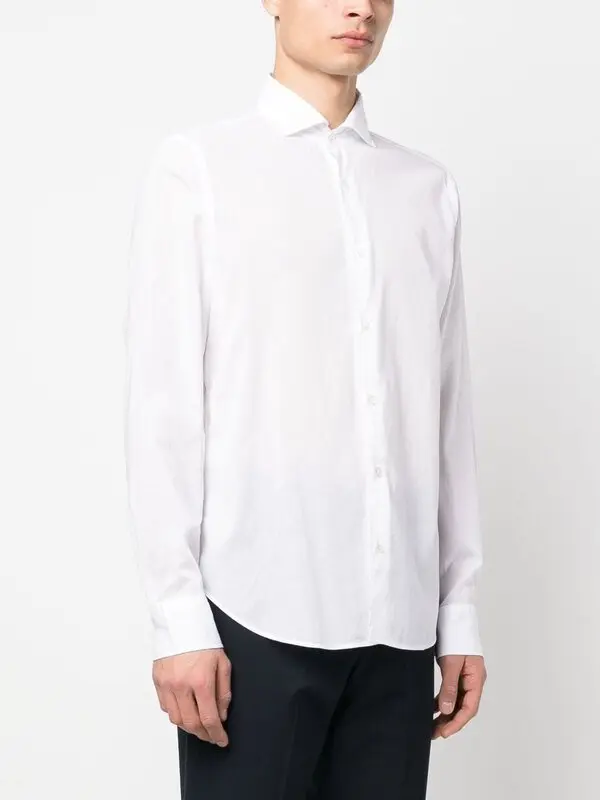 Fedeli Long-sleeve Stretch-cotton Shirt