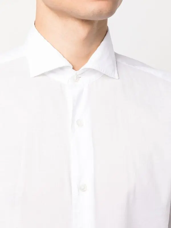 Fedeli Long-sleeve Stretch-cotton Shirt
