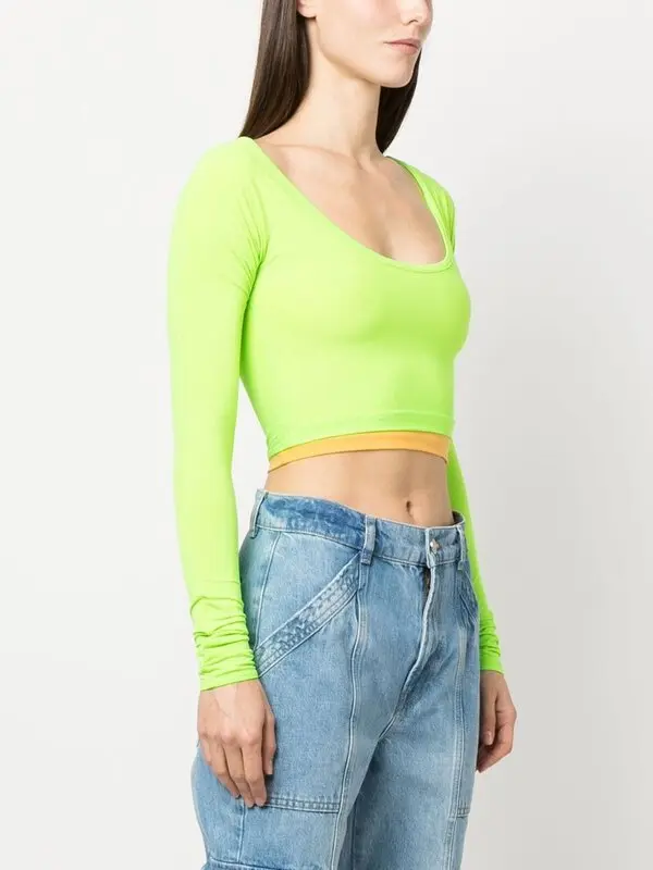 Sunnei Layered Long-sleeved Crop Top