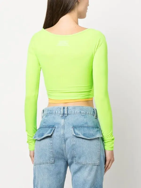 Sunnei Layered Long-sleeved Crop Top