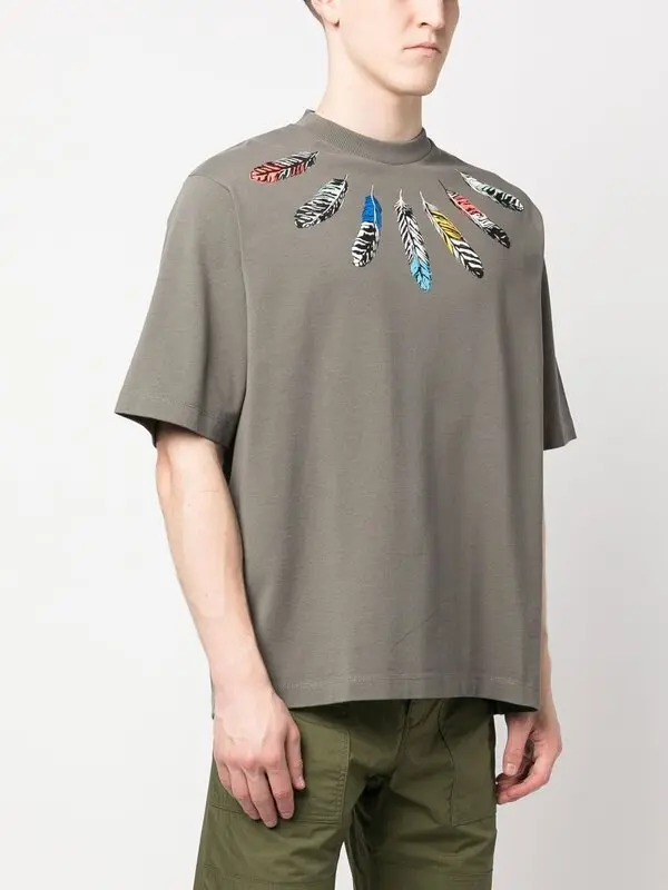 COUNTY OF MILAN Feathers Detail T-shirt