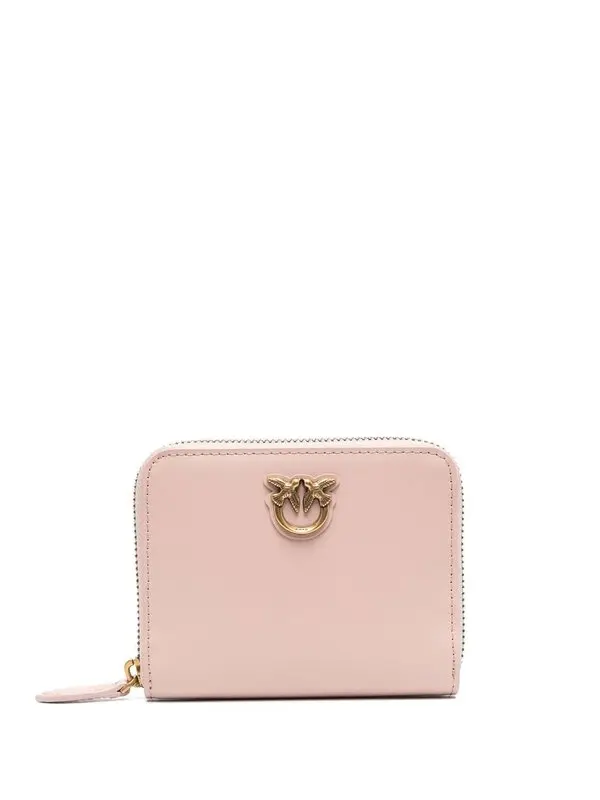 Pinko Love Birds Leather Wallet - Pink