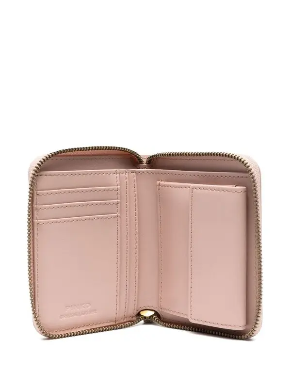 Pinko Love Birds Leather Wallet - Pink