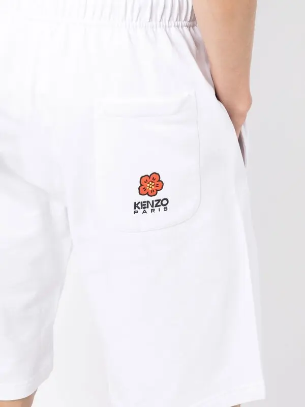 Kenzo Embroidered-logo Track Shorts - White