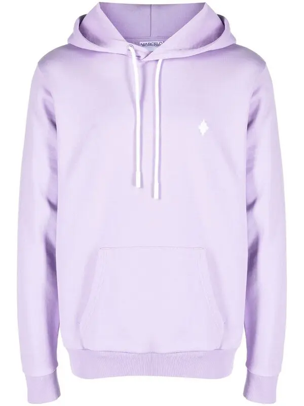 COUNTY OF MILAN Marcelo Burlon Cross Organic Cotton Hoodie - Purple
