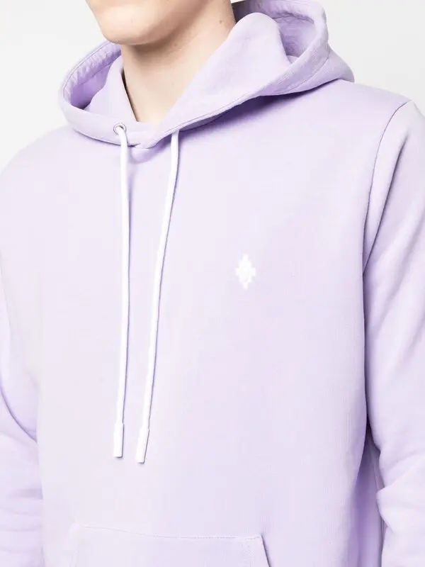 COUNTY OF MILAN Marcelo Burlon Cross Organic Cotton Hoodie - Purple