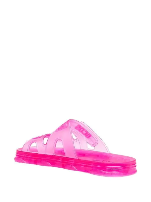 Gcds Logo-print Flat Slides - Pink
