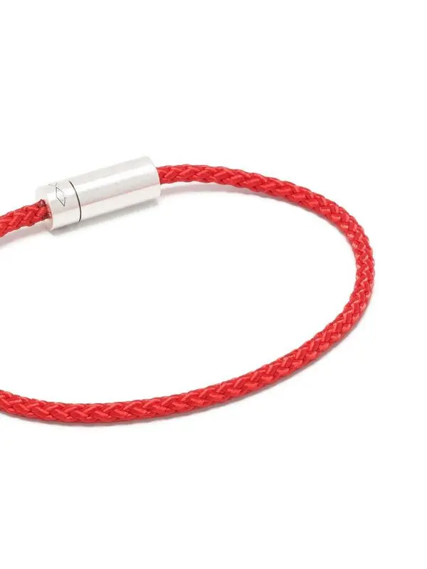 Le Gramme Engraved-logo Bracelet - Red