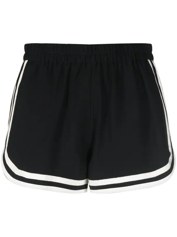 Red Valentino Ribbon-trim Mini Shorts - Black