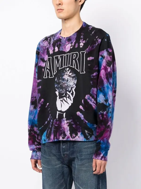 Amiri Tie-dye Logo-print Sweatshirt