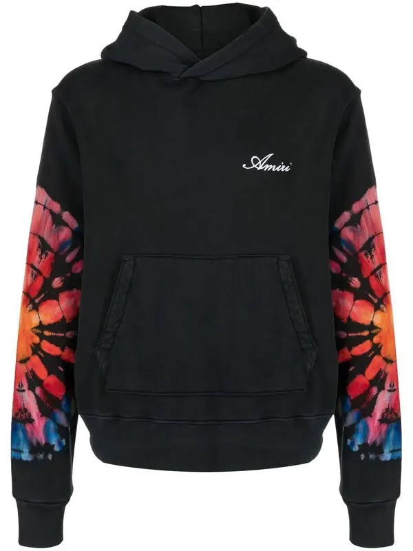 Amiri Tie-dye Logo-embroidered Hoodie