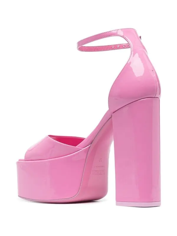 Paris Texas 130mm Patent-leather Platform Sandals - Pink